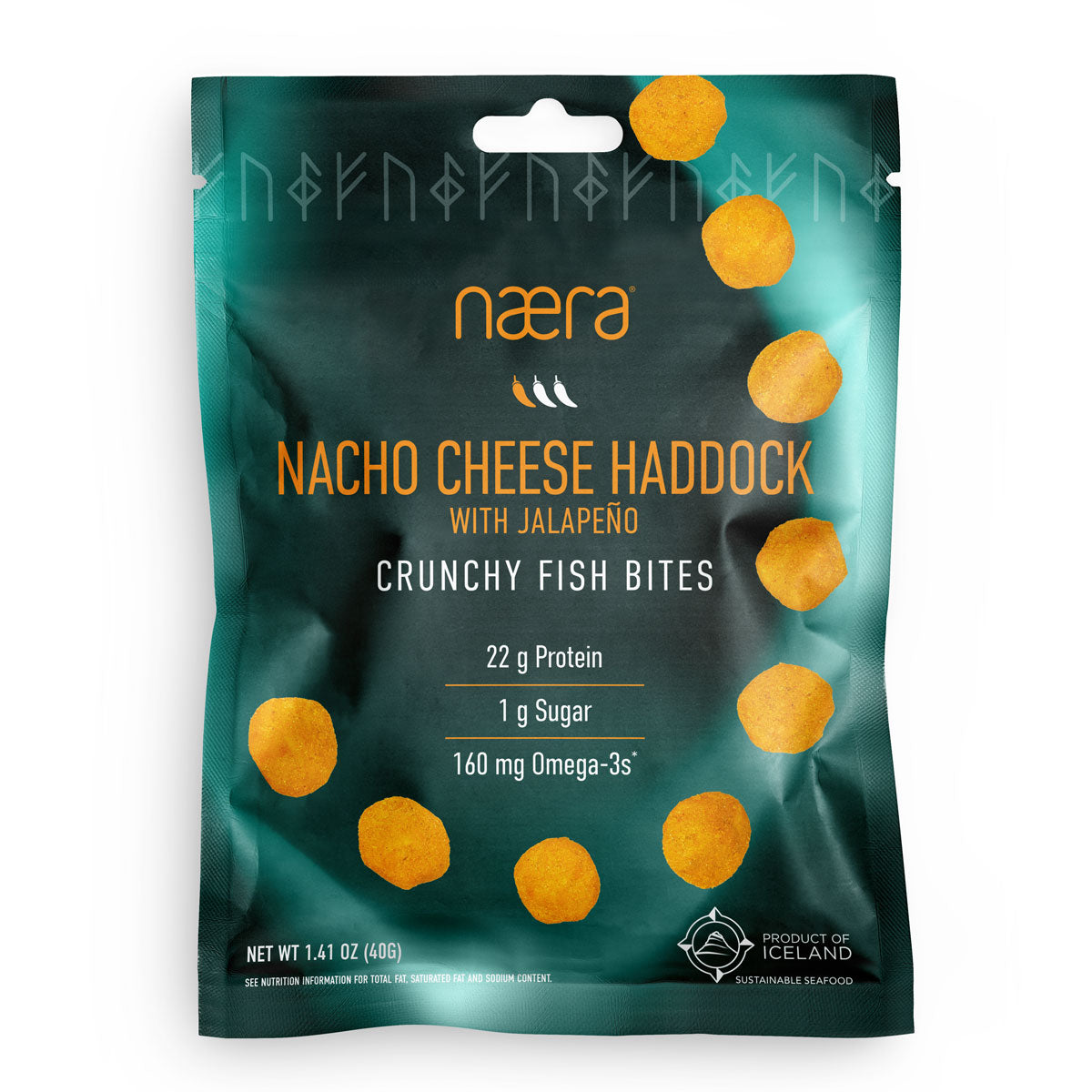 Nacho Cheese Haddock with Jalapeño Crunchy Fish Bites – Næra Snacks
